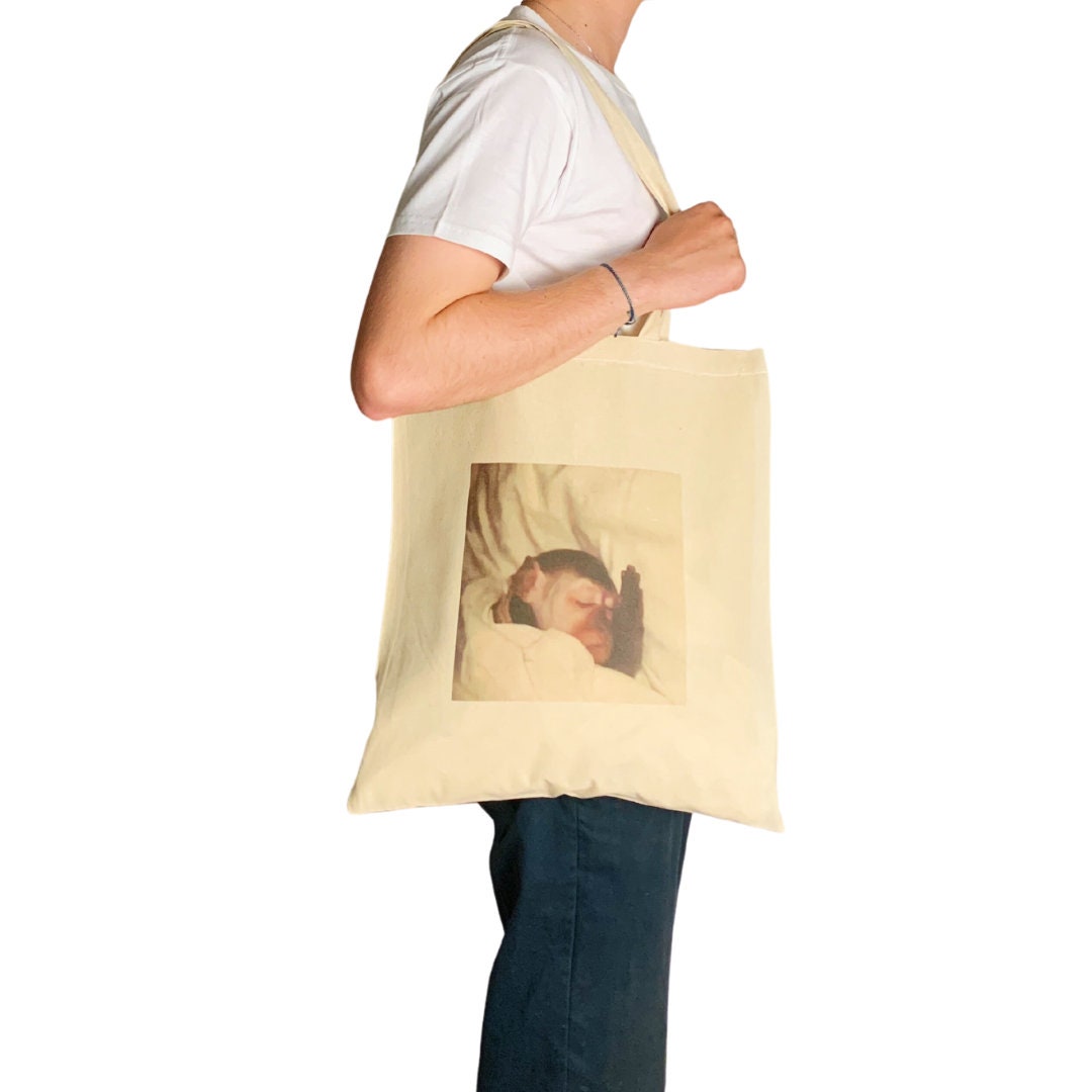 Sleeping Monkey Meme Tote Bag Funny - Etsy
