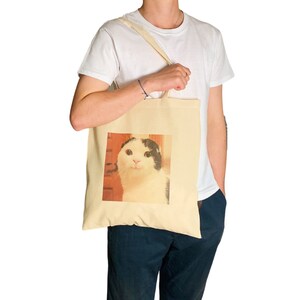 Funny Smiling Cat Meme Tote Bag - Etsy