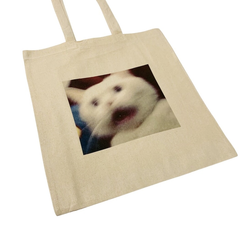 Screaming Cat Meme Tote Bag, Funny Graphic Print - Etsy