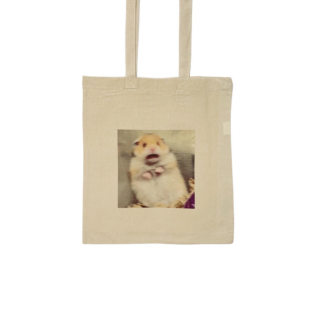Scared Hamster Funny Meme Tote Bag From Instagram Twitter and - Etsy