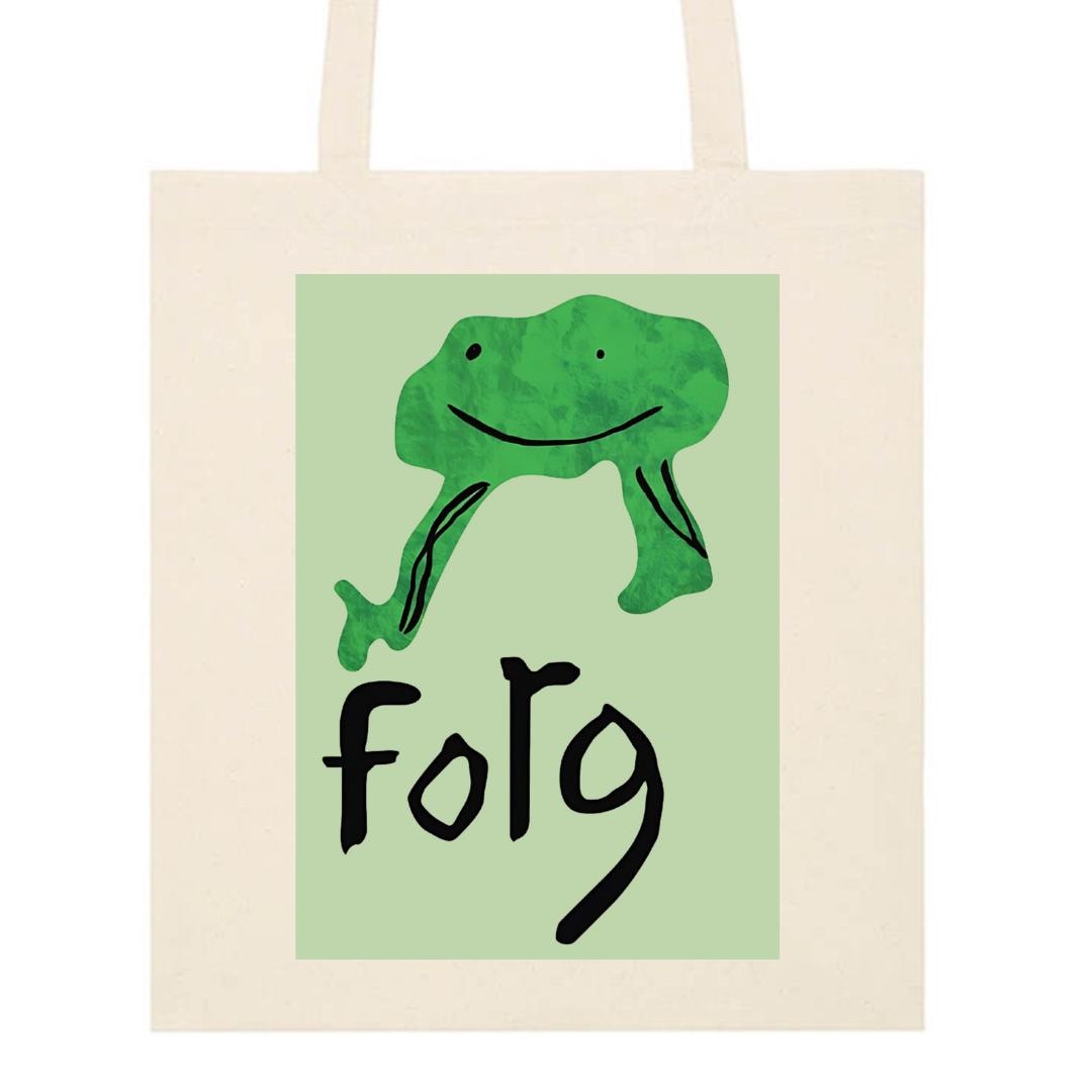 Forg Tote Bag Funny Frog Meme Print - Etsy