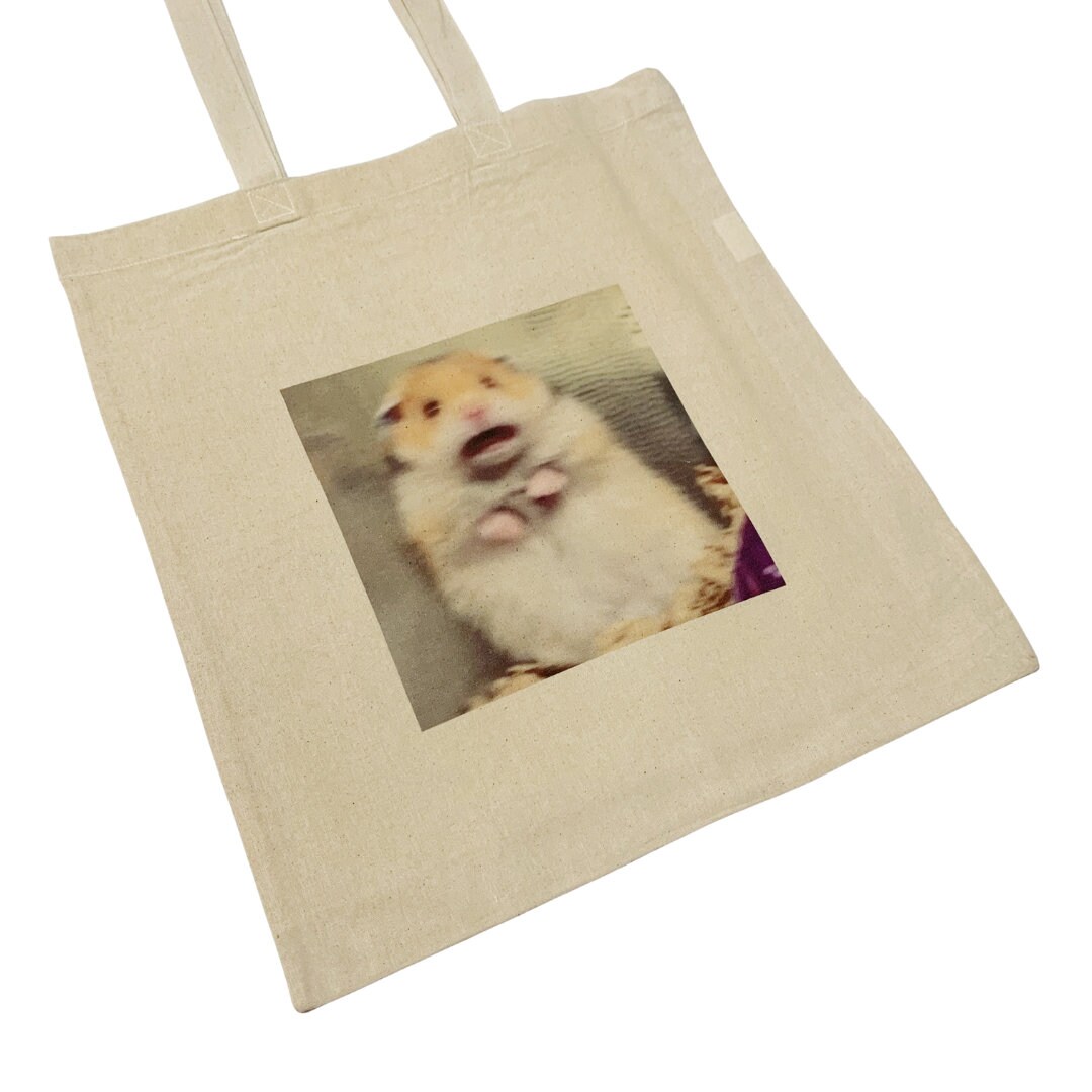 Scared Hamster Funny Meme Tote Bag From Instagram Twitter and - Etsy