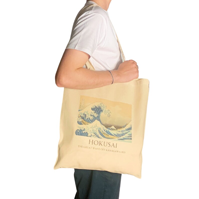 Hokusai Wave Tote Bag - Japanese Art Print, Eco-friendly - Title - Etsy ...