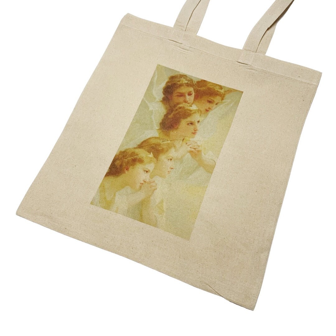 Vintage Angel Art Tote Bag Aesthetic Vintage Italian Art Tote Bag - Etsy