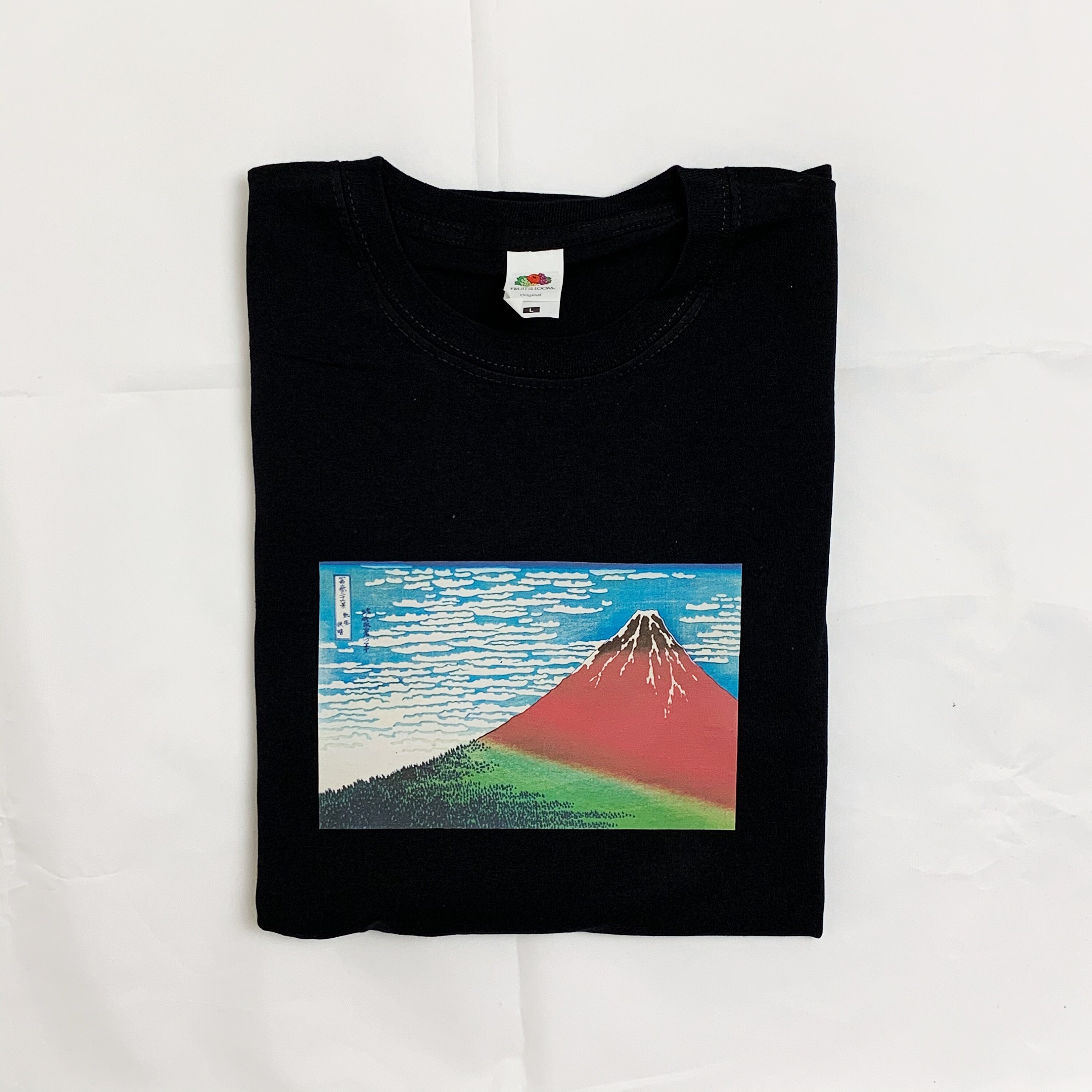 JAPANESE ART T-SHIRT Red Fuji Shirt Fine Wind Clear Morning | Etsy