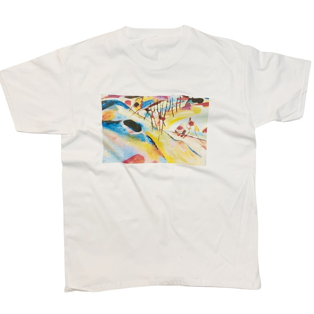 Kandinsky Abstract Art T-shirt Landscape 1913 Famous Vintage Art Top ...
