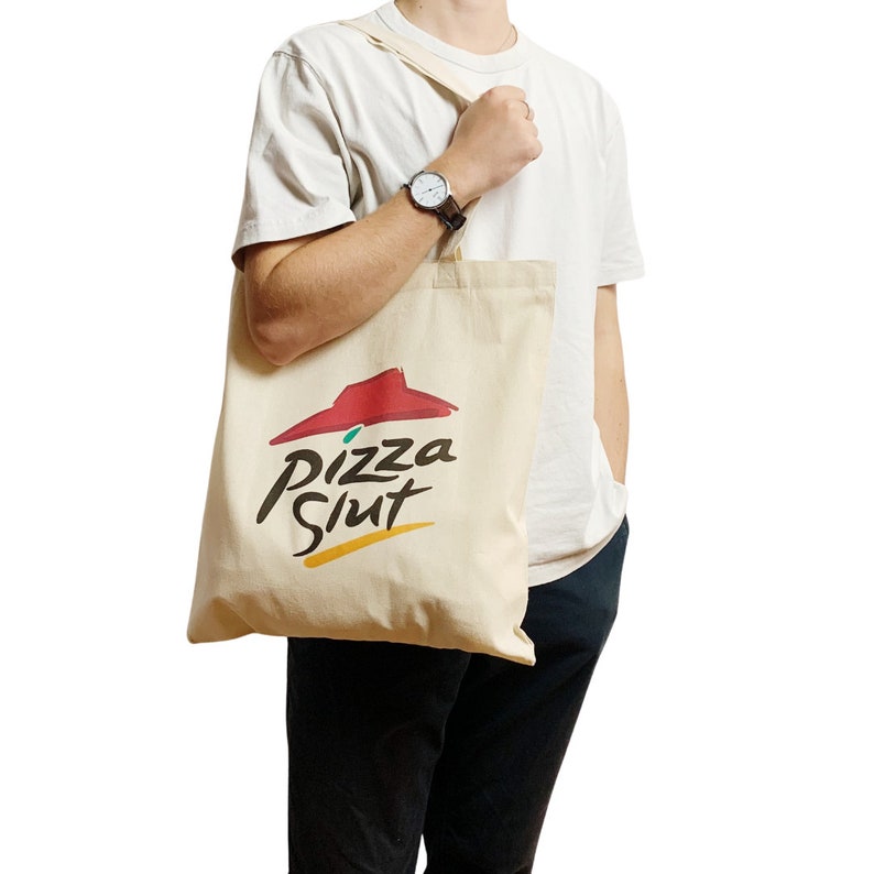 Pizza Hut Pizza Slut Funny Joke Brand Canvas Tote Bag - Etsy Finland