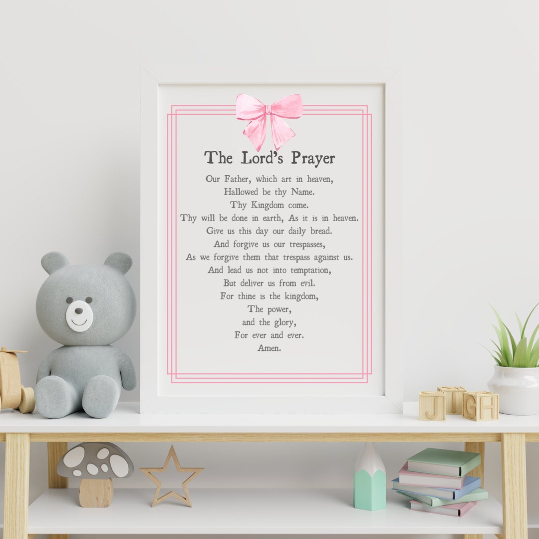 The Lord's Prayer Pink Bow - Etsy