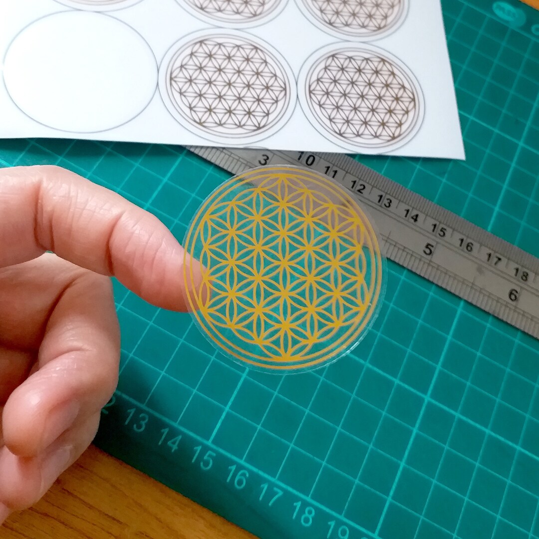 4.5cm*15 Flower of Life Stickers, Sacred Geometry Stickers, Vinyl ...
