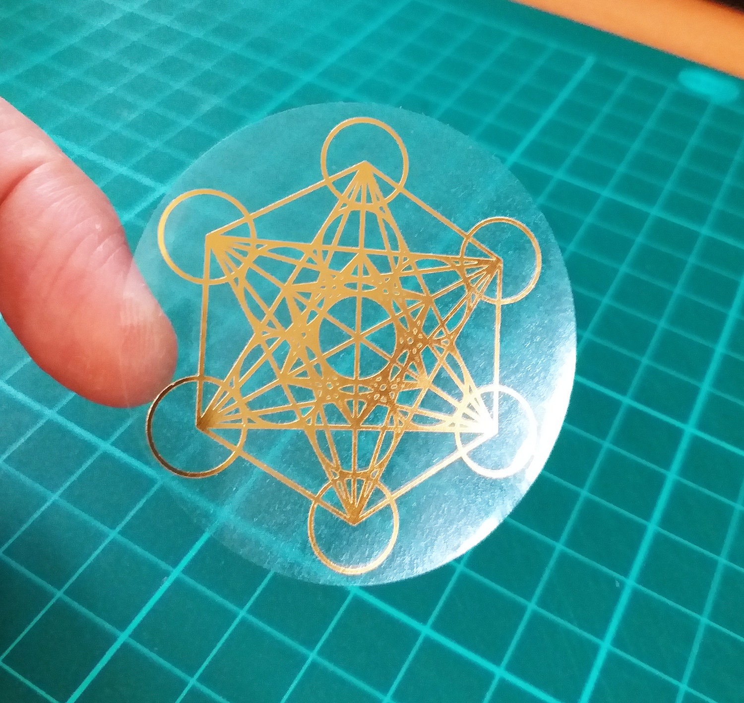 4.5cm15 Metatron's Cube Stickers Vinyl Sticker Window - Etsy