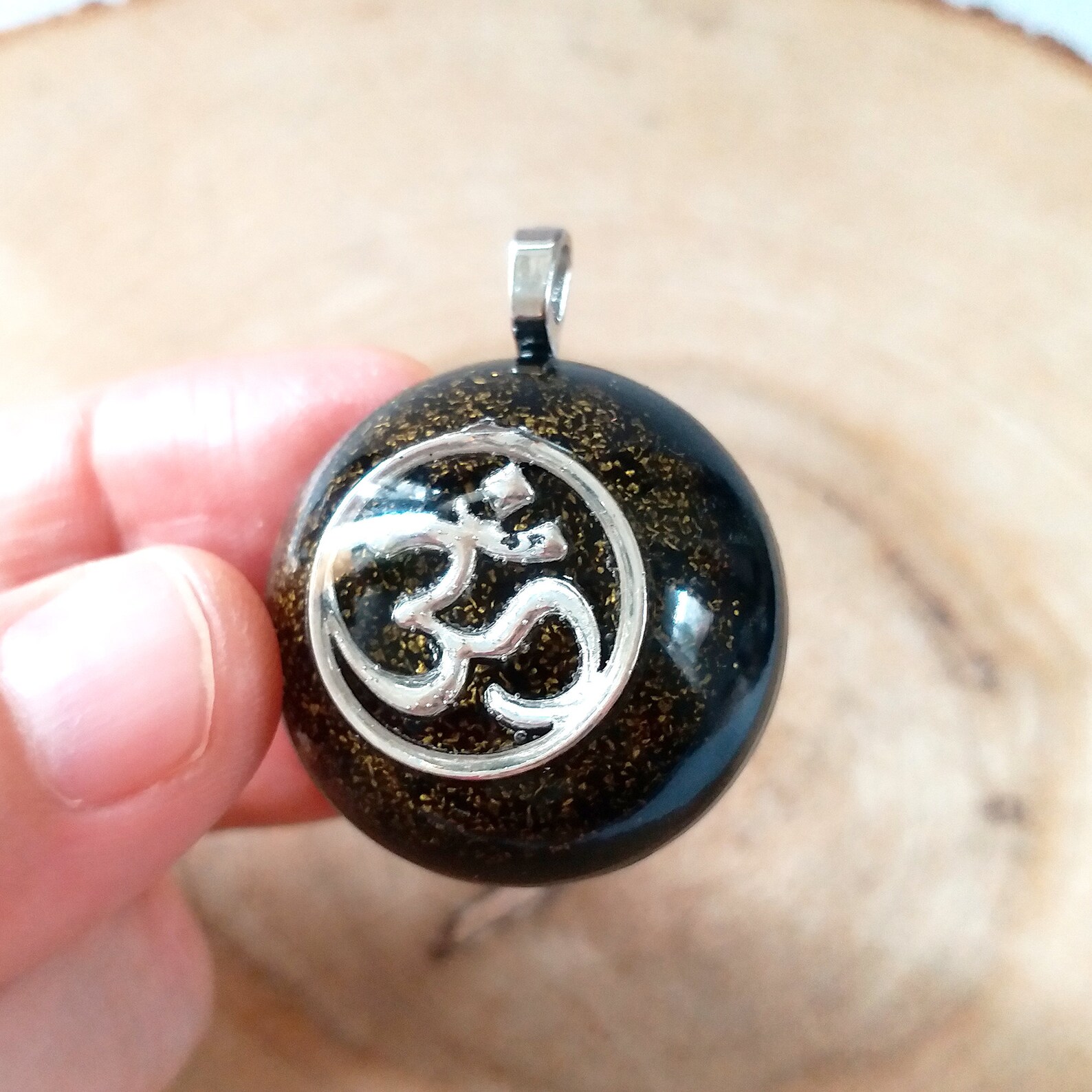 Pet Charm Amulet Shungite Tourmaline Om Release Stress and - Etsy