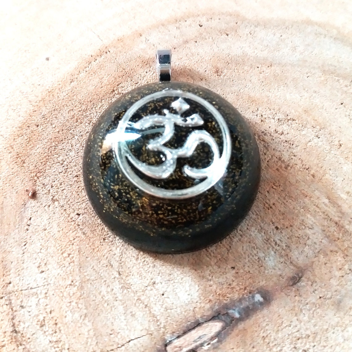 Pet Charm Amulet Shungite Tourmaline Om Release Stress and - Etsy