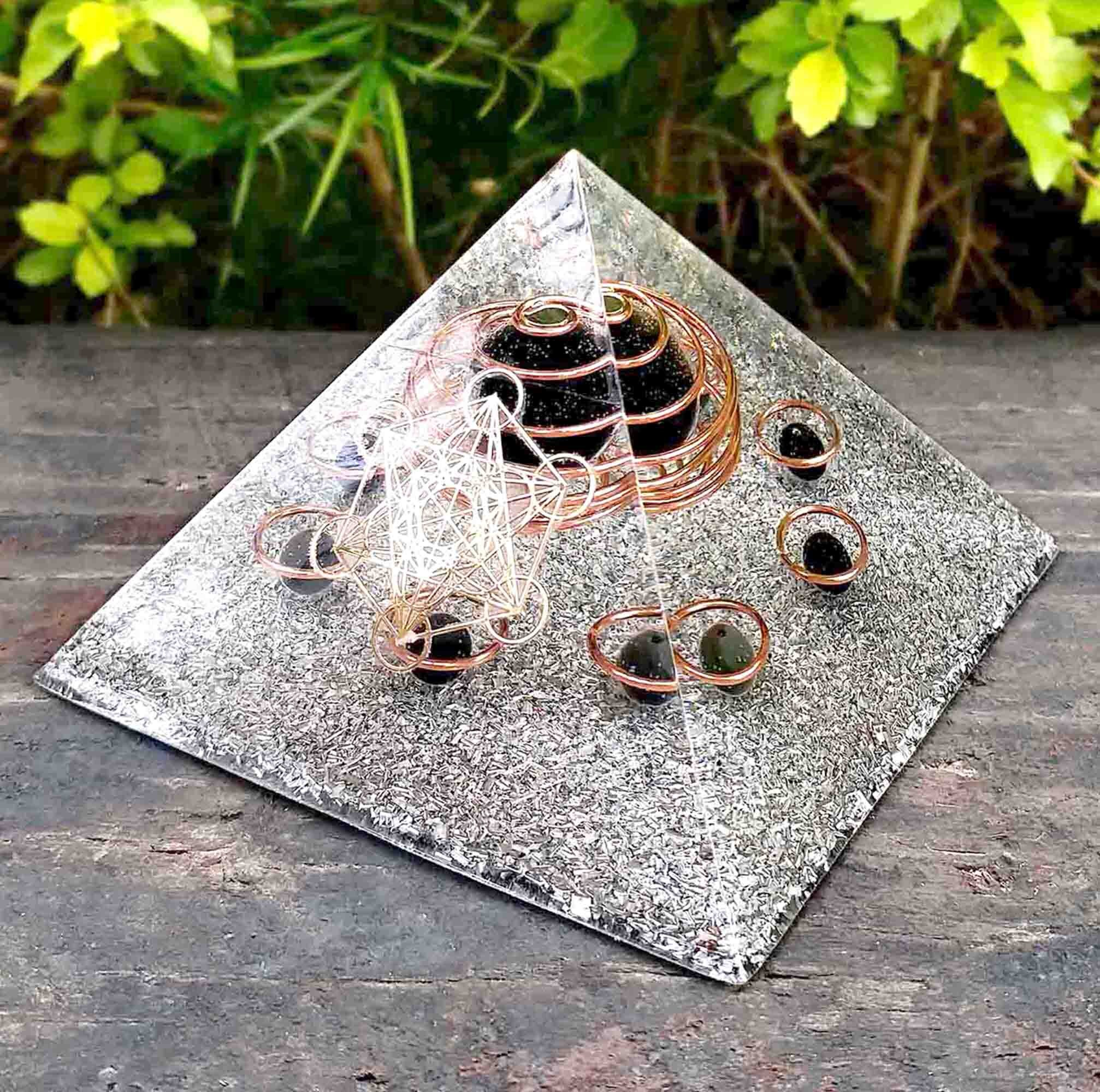 Orgone Pyramid Emf Protection Shungite Sphere & Beads - Etsy