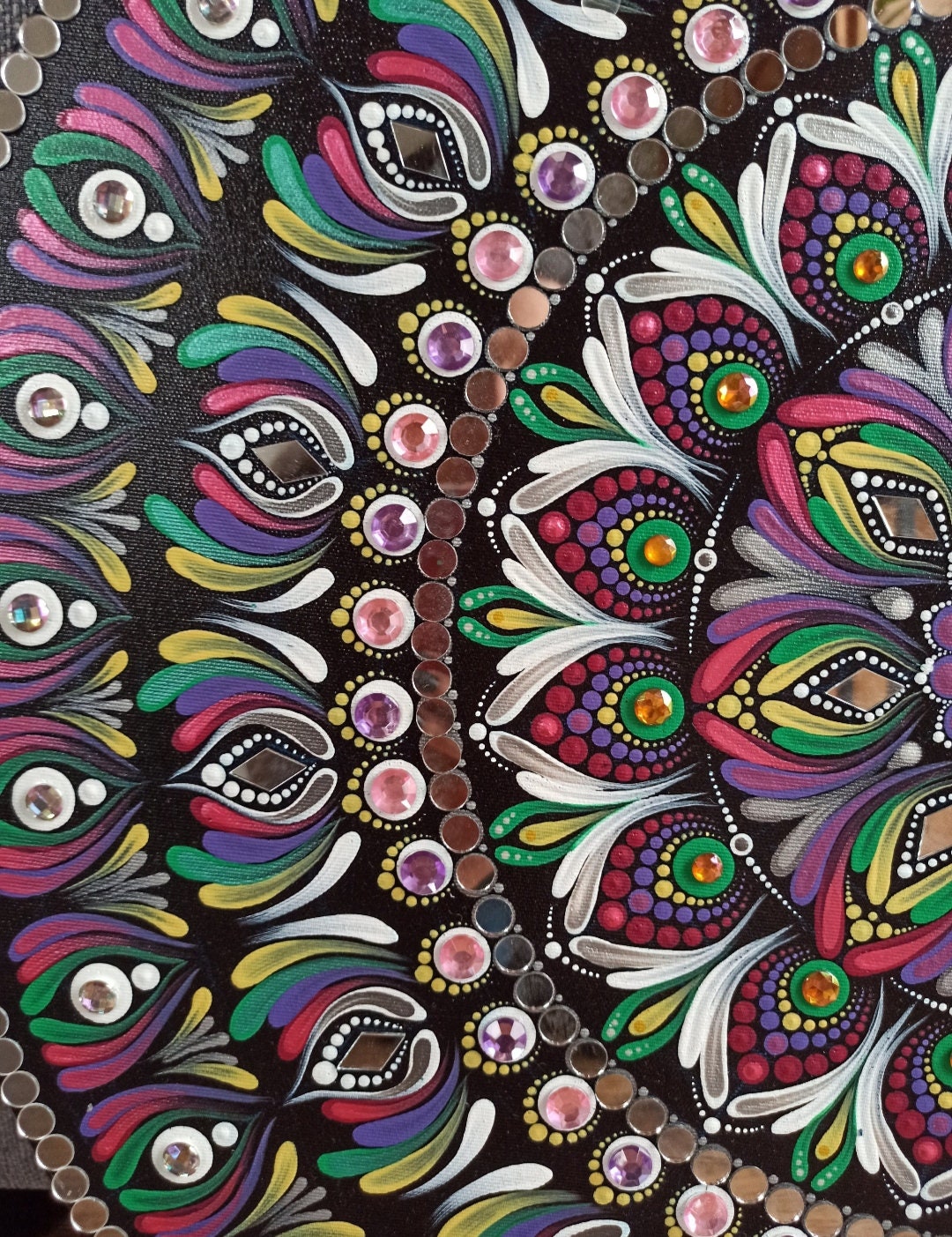 Mandala on Canvas, Dot Art Mandala, Mandala Art, Big Mandala, Mandala ...