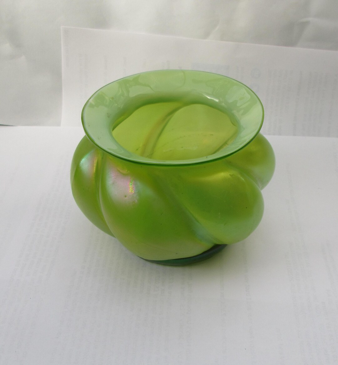 Large Loetz Style Iridescent Glass Bowl - Jugendstil - Etsy