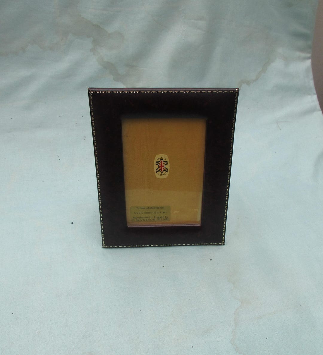 Vintage British Brown Leather Photo Frame - Etsy