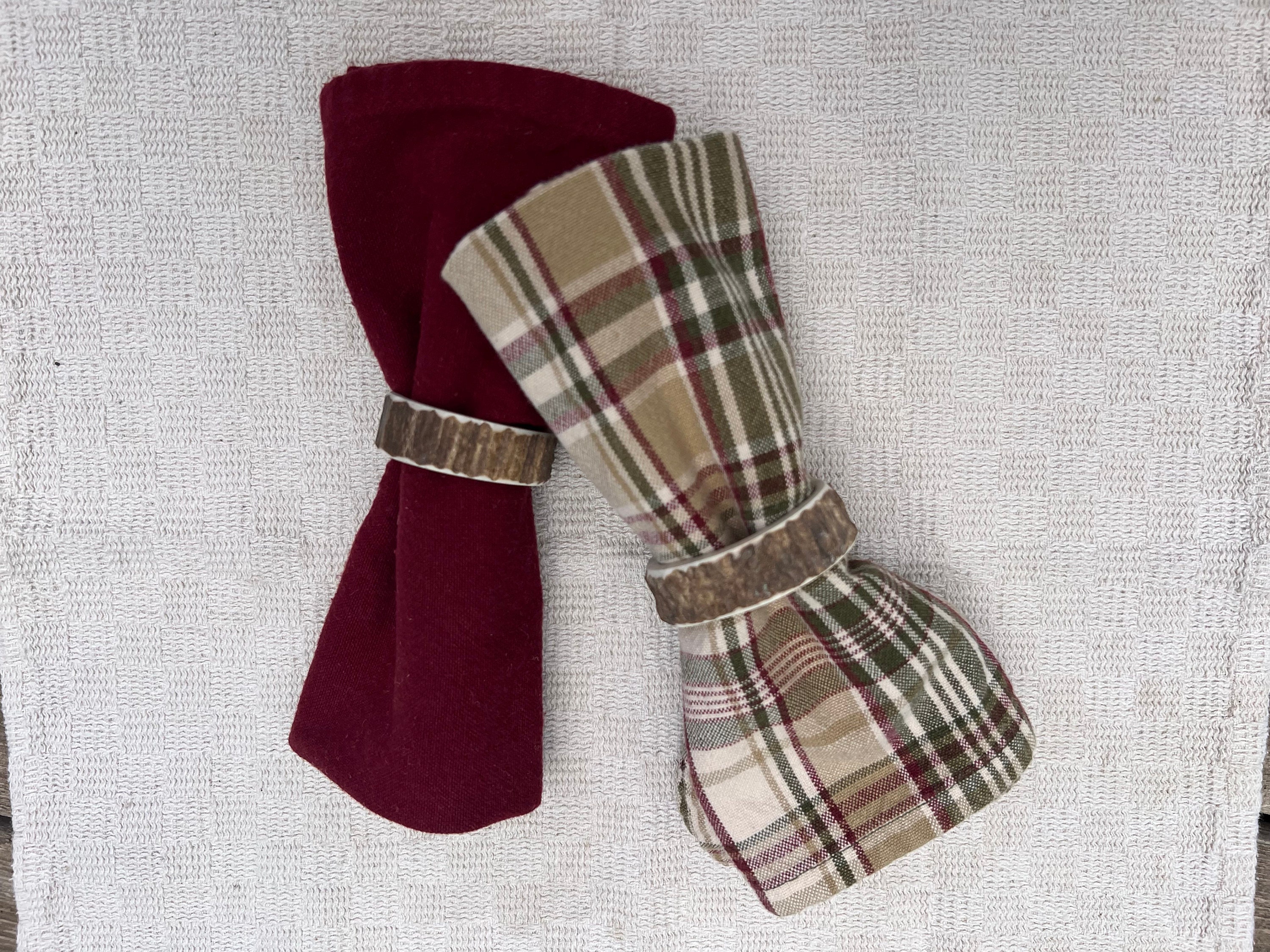 Rustic Elk Antler Napkin Rings, Set of 2 - Etsy