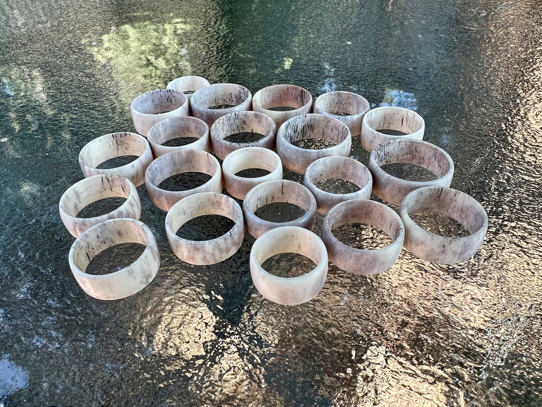 Natural Deer and Elk Antler Rings, Alternative Wedding Bands - Etsy