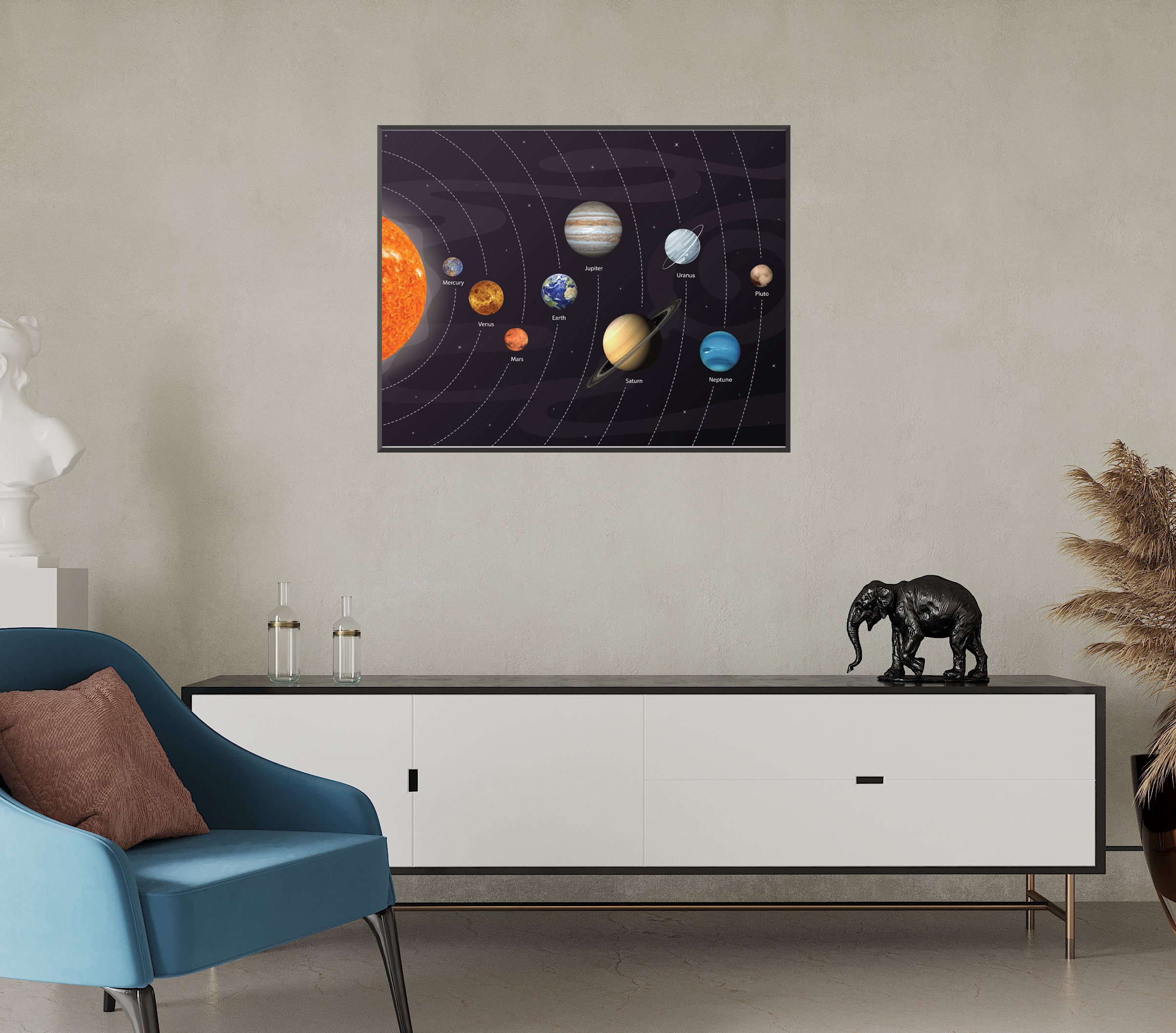 Solar System Poster Printable Planets Wall Art, Nursery Wall Decor ...