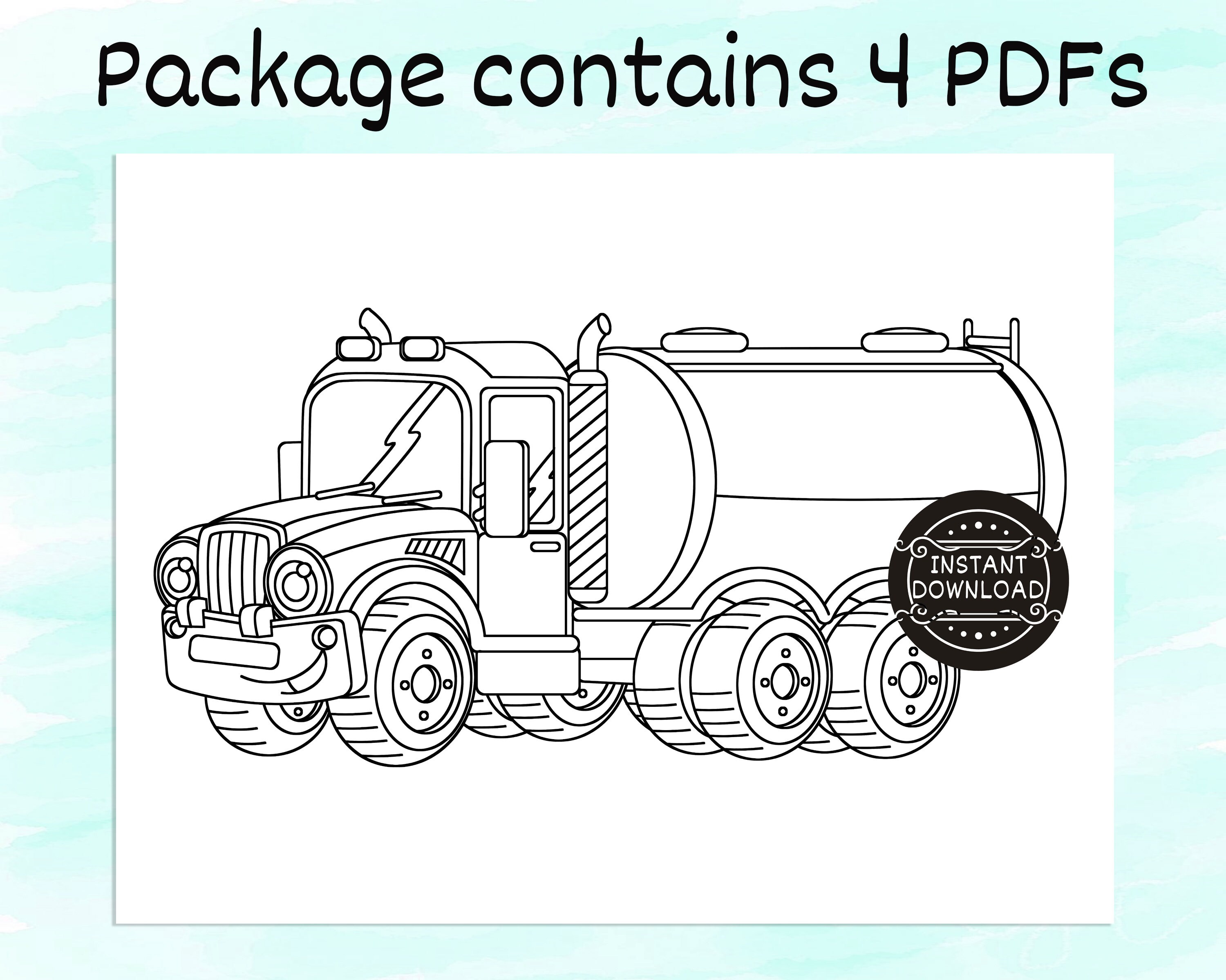 Tanker Truck Coloring Pages