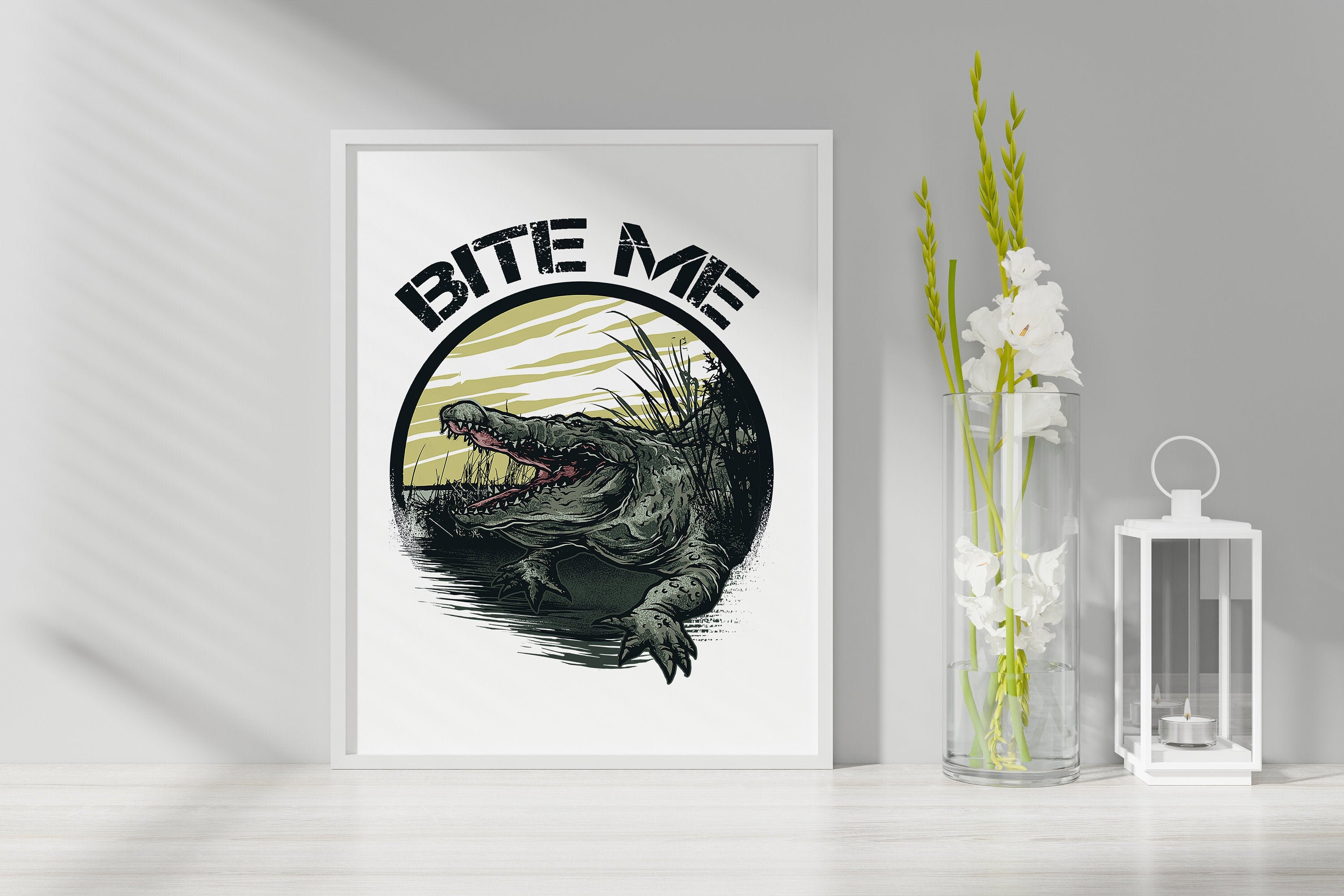 Alligator Wall Print Art Alligator Print Printable Alligator - Etsy