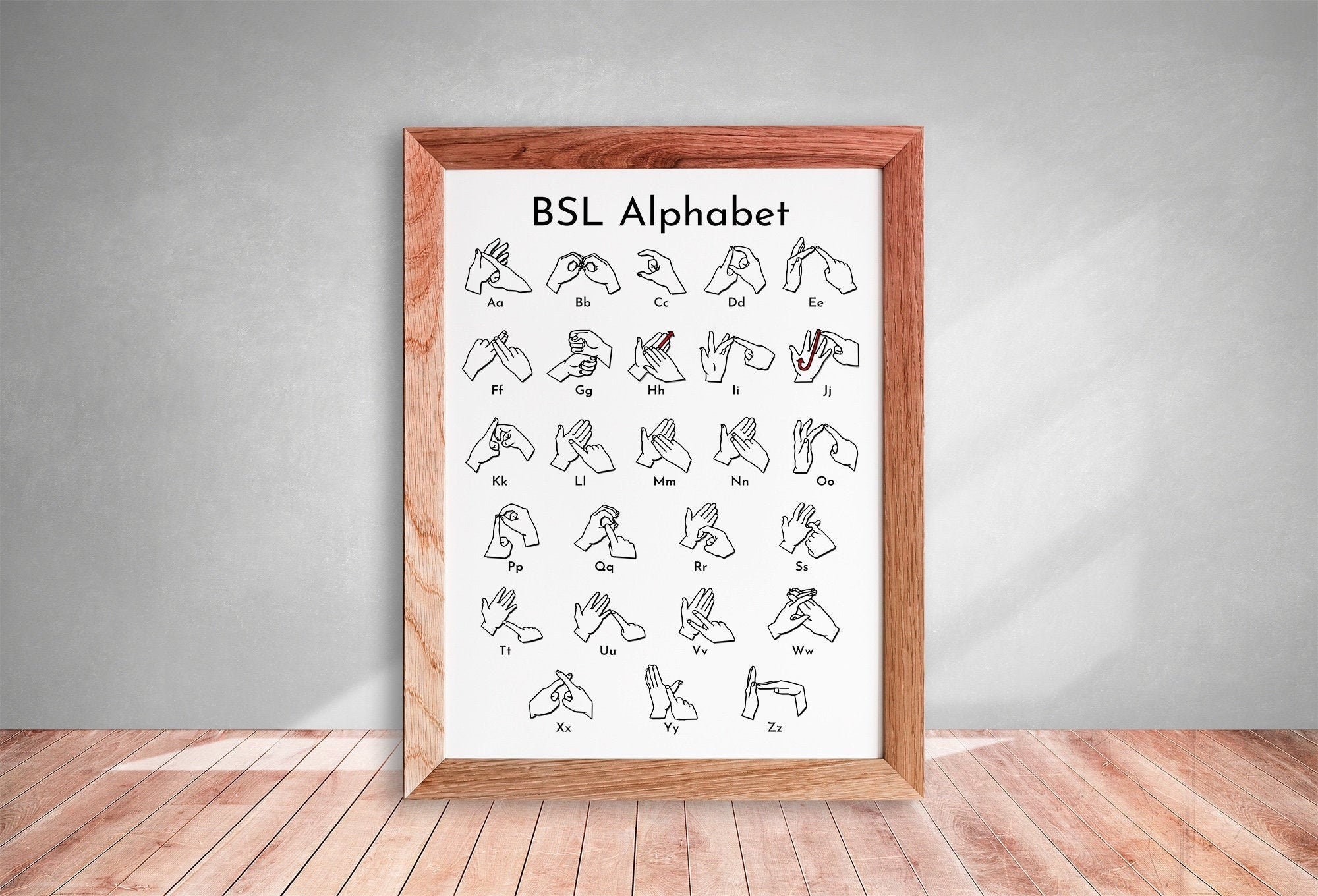 British Sign Language Poster PRINTABLE BSL Art British Sign - Etsy India