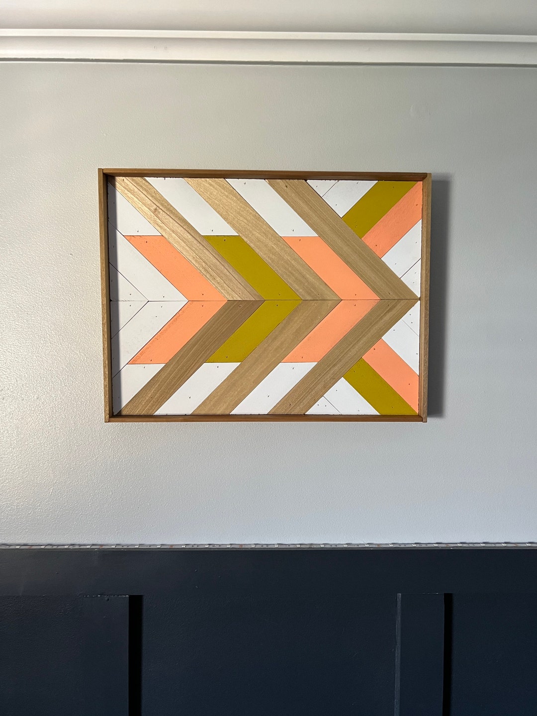 Geometric Wood Wall Art, Geometric Wall Art, Wall Decor, Mosaic Wood ...