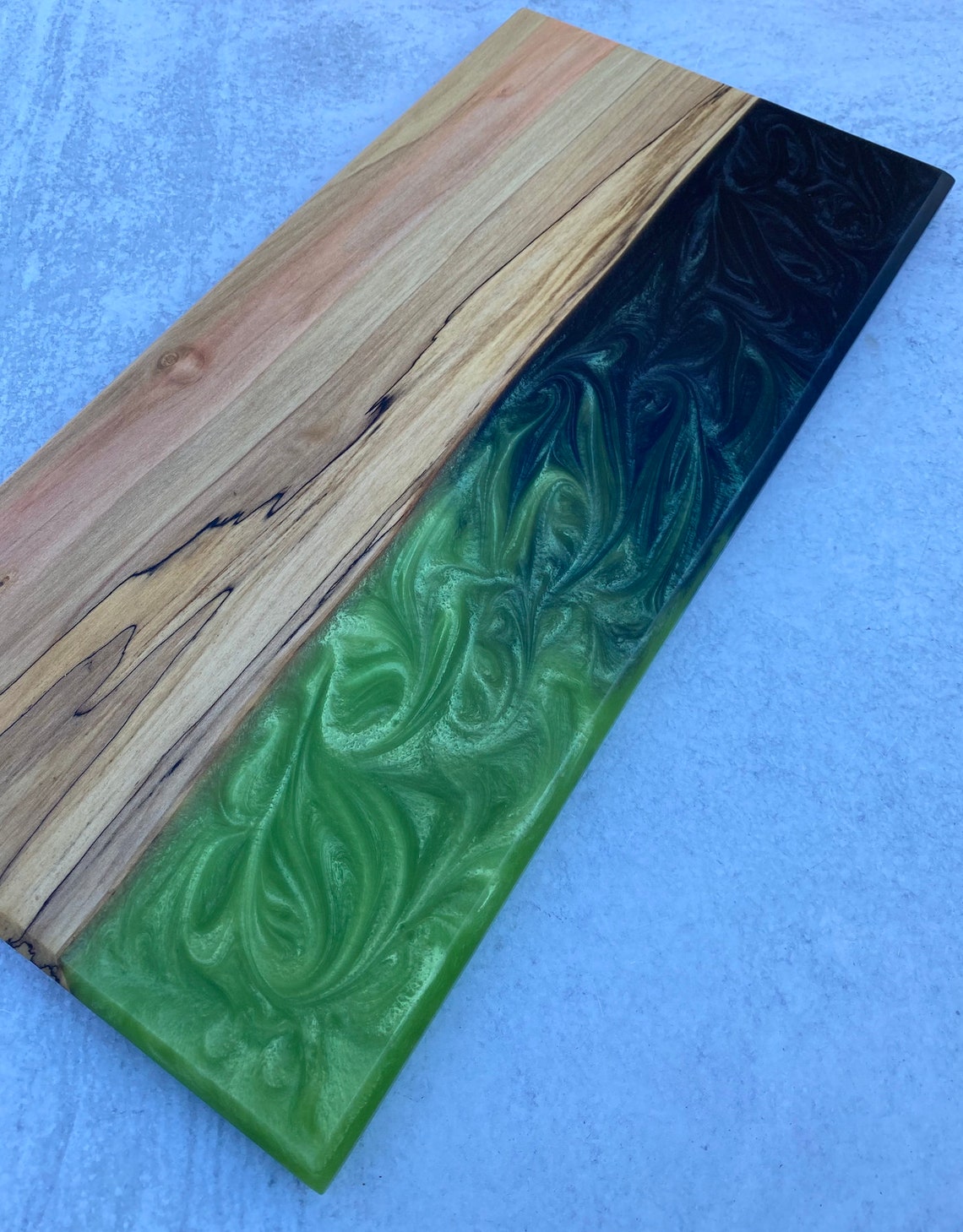 Spalted Maple Resin Charcuterie Board Serving Board Epoxy - Etsy