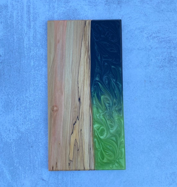 Spalted Maple Resin Charcuterie Board Serving Board Epoxy | Etsy