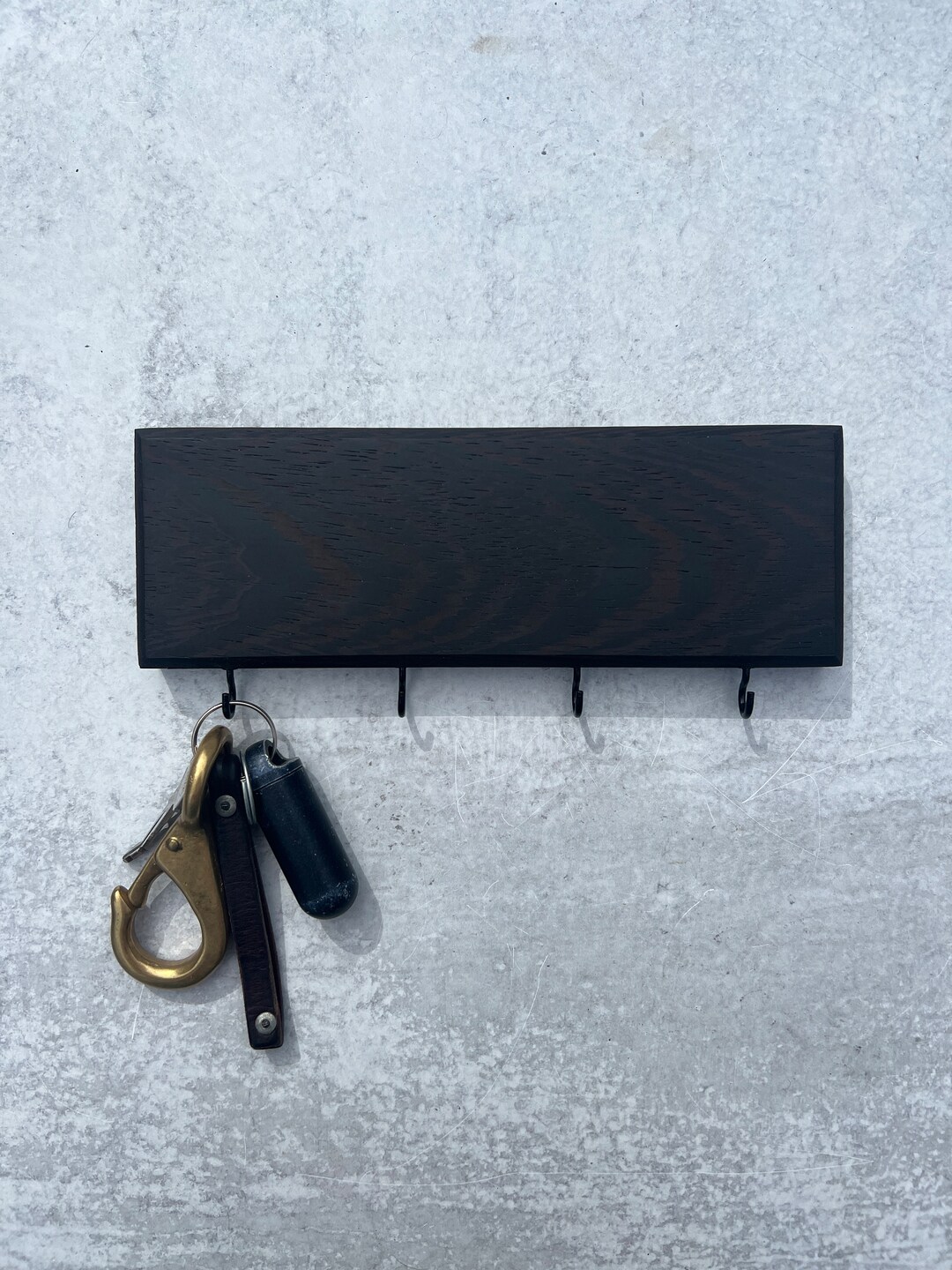 Wenge Wood Key Holder, Wood and Epoxy Key Hanger, Key Rack, Key Hooks ...