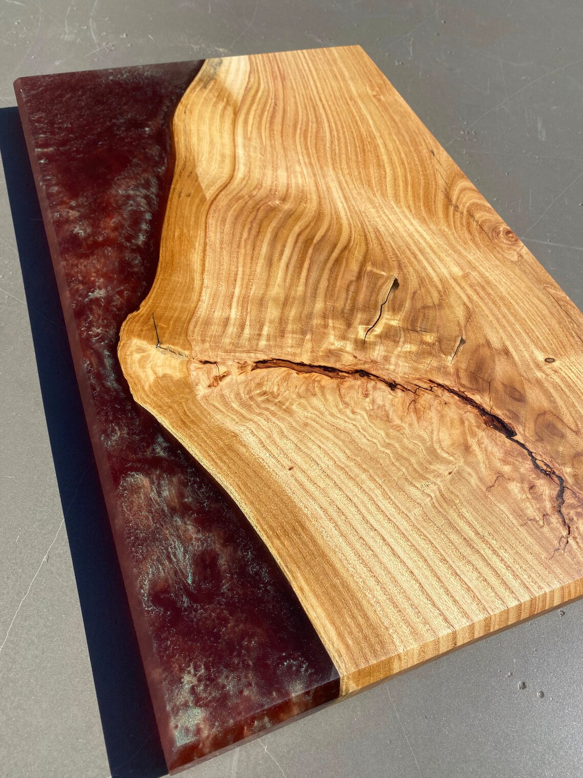 Honey Locust Resin Charcuterie Board Serving Board Epoxy - Etsy