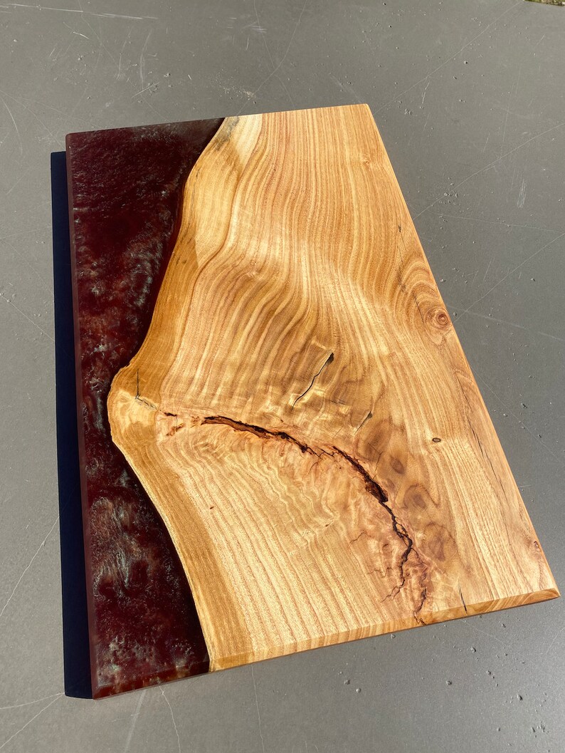 Honey Locust Resin Charcuterie Board Serving Board Epoxy | Etsy