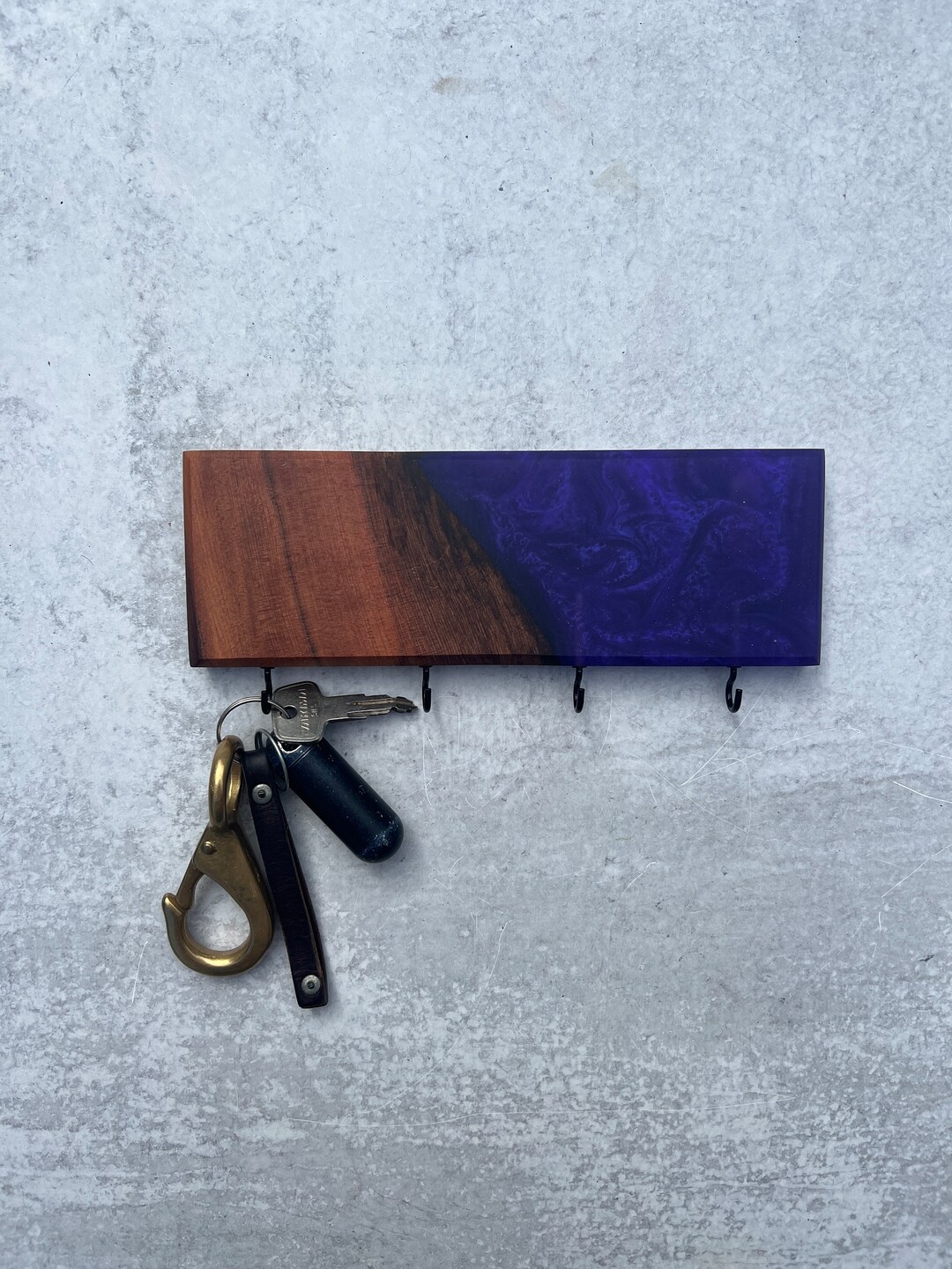 Redwood Key Holder Wood and Epoxy Key Hanger Key Rack Key - Etsy