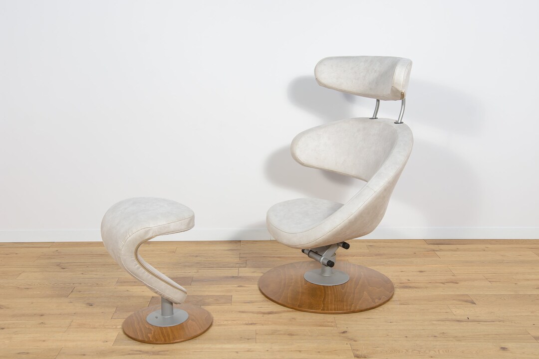Ergonomic Lounge Chair Model Peel With Ottoman by Olav Eldoy for Stokke ...