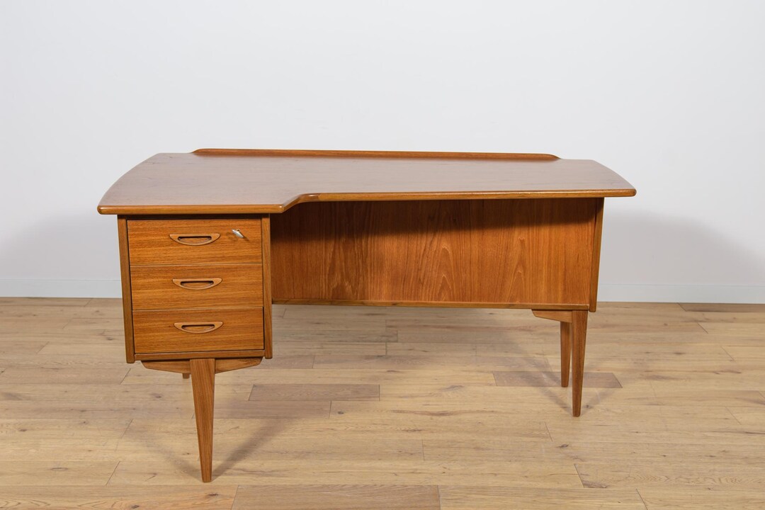 Mid-century Teak Boomerang Desk Model A 10 by Goran Strand, Sweden ...