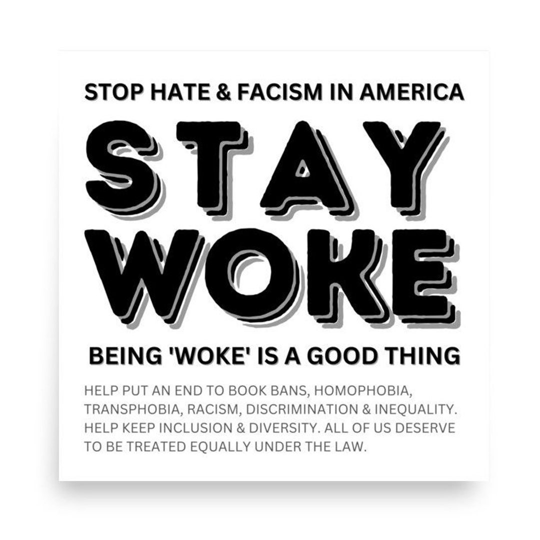 Stay Woke Poster Woke - Etsy