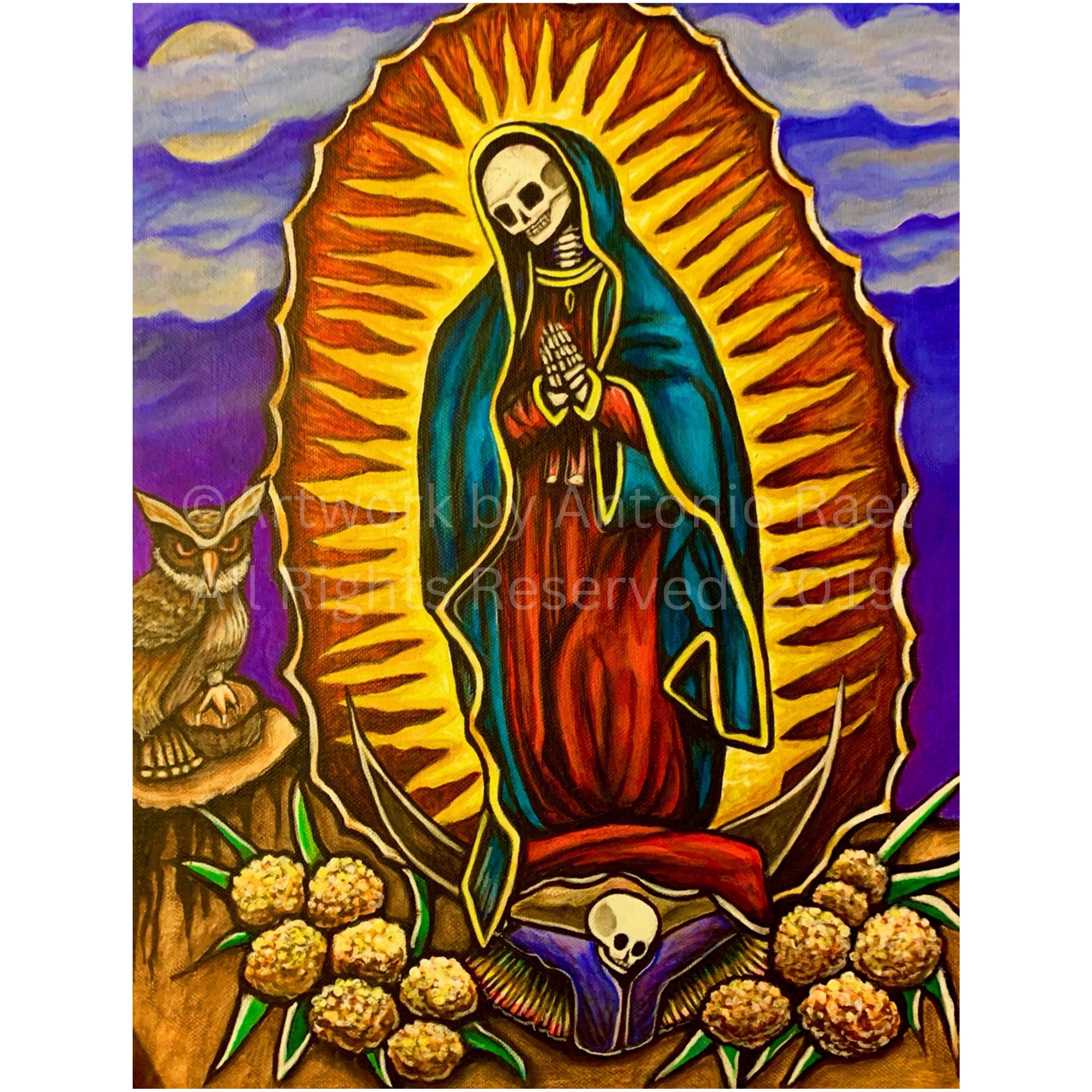 Mexican Virgin Mary Skull