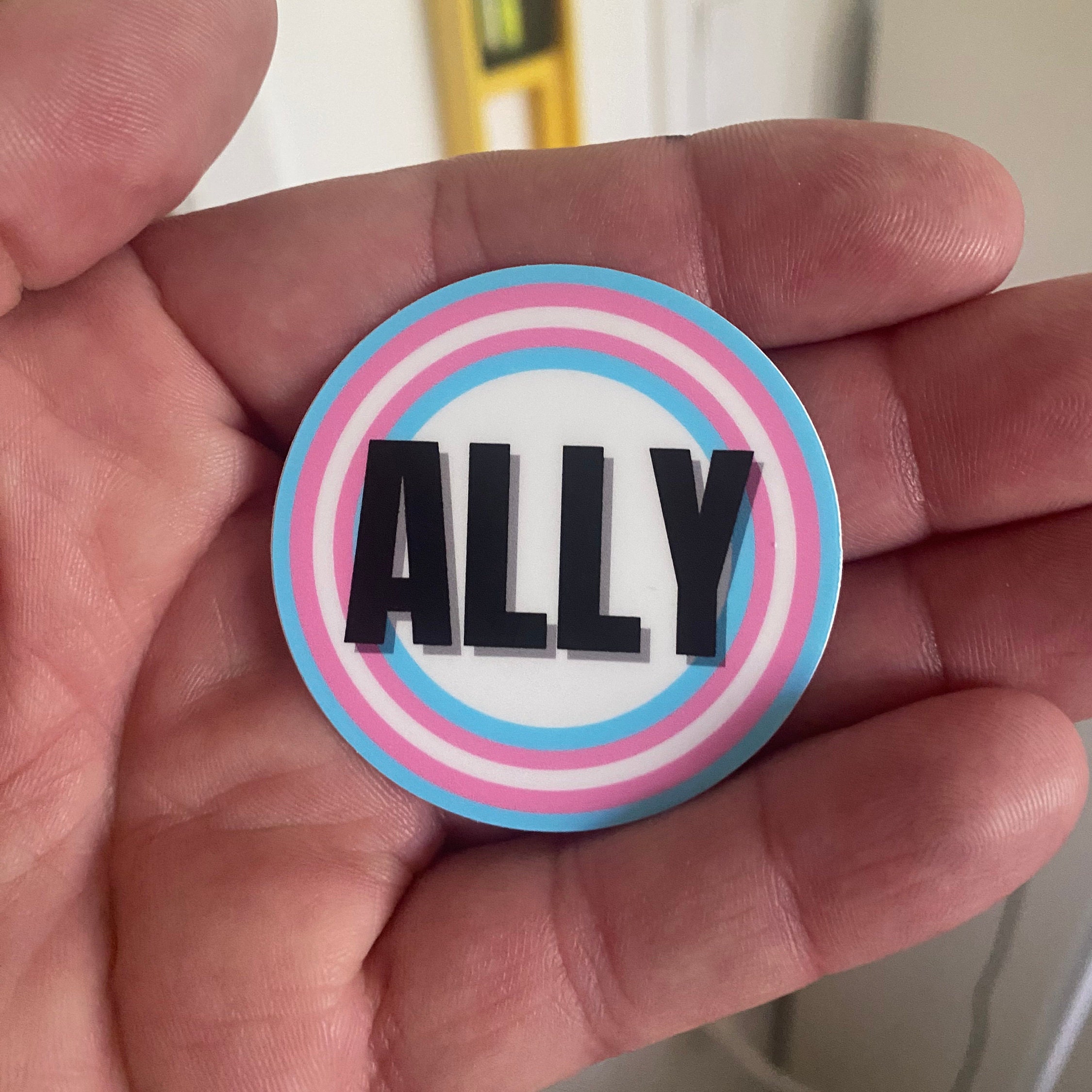 Trans Ally Sticker, 2" Transgender Ally Sticker, Transgender Support ...