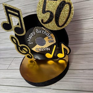 Custom 45 Vinyl Record Centerpiece: Music Party Table Decoration - Etsy