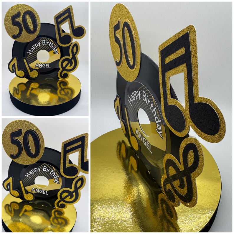 Custom 45 Vinyl Record Centerpiece: Music Party Table Decoration - Etsy