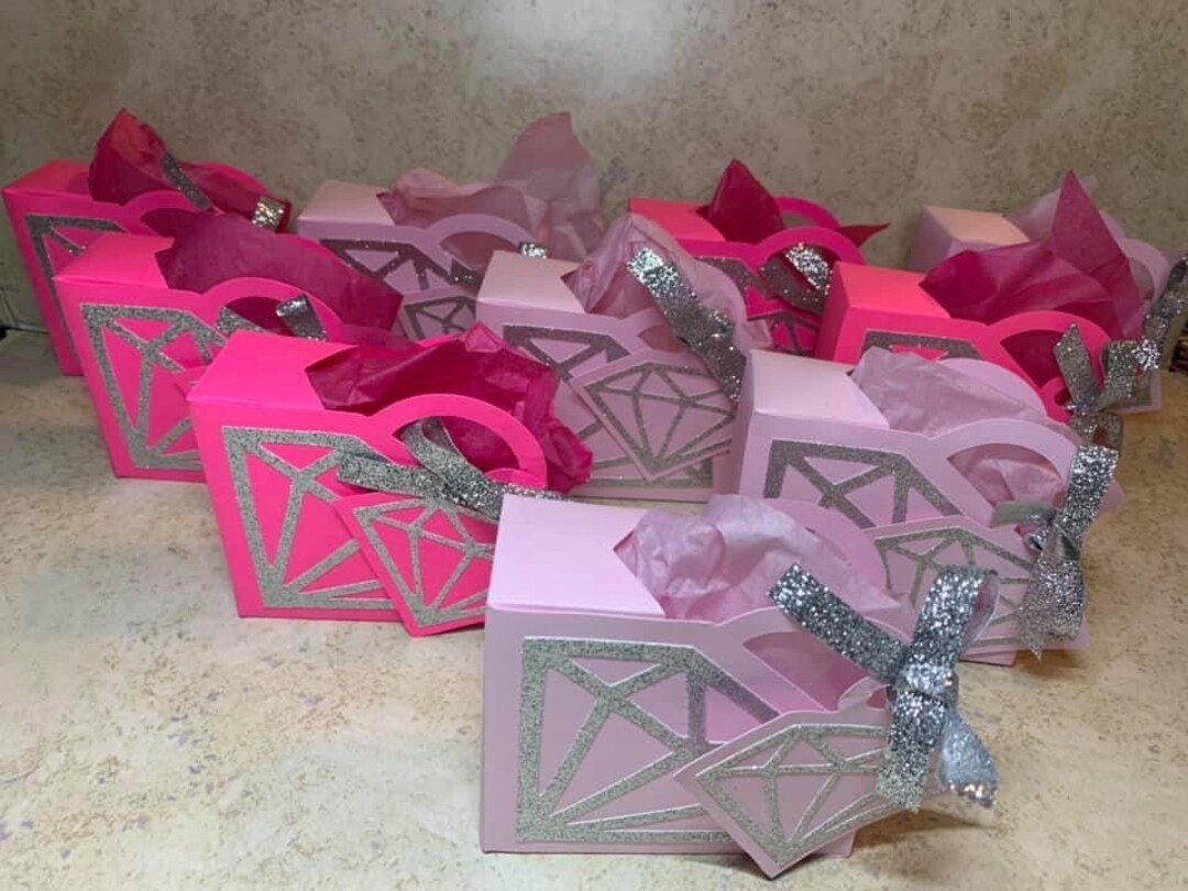 Diamond Gift Box Wedding Favor Box Diamond Box Bridal - Etsy
