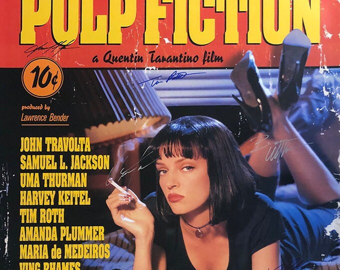 Pulp Fiction Hand Signed Movie Poster - Etsy
