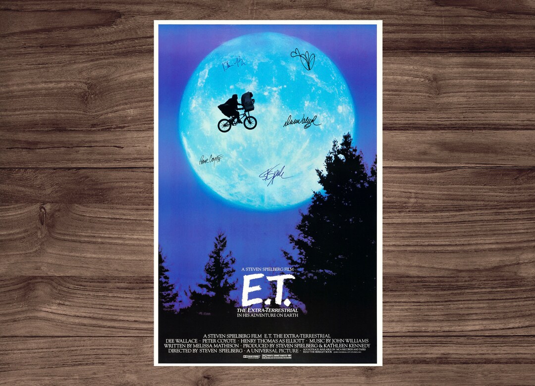 E.T. the Extra-terrestrial Hand Signed Autograph Movie Poster - Etsy