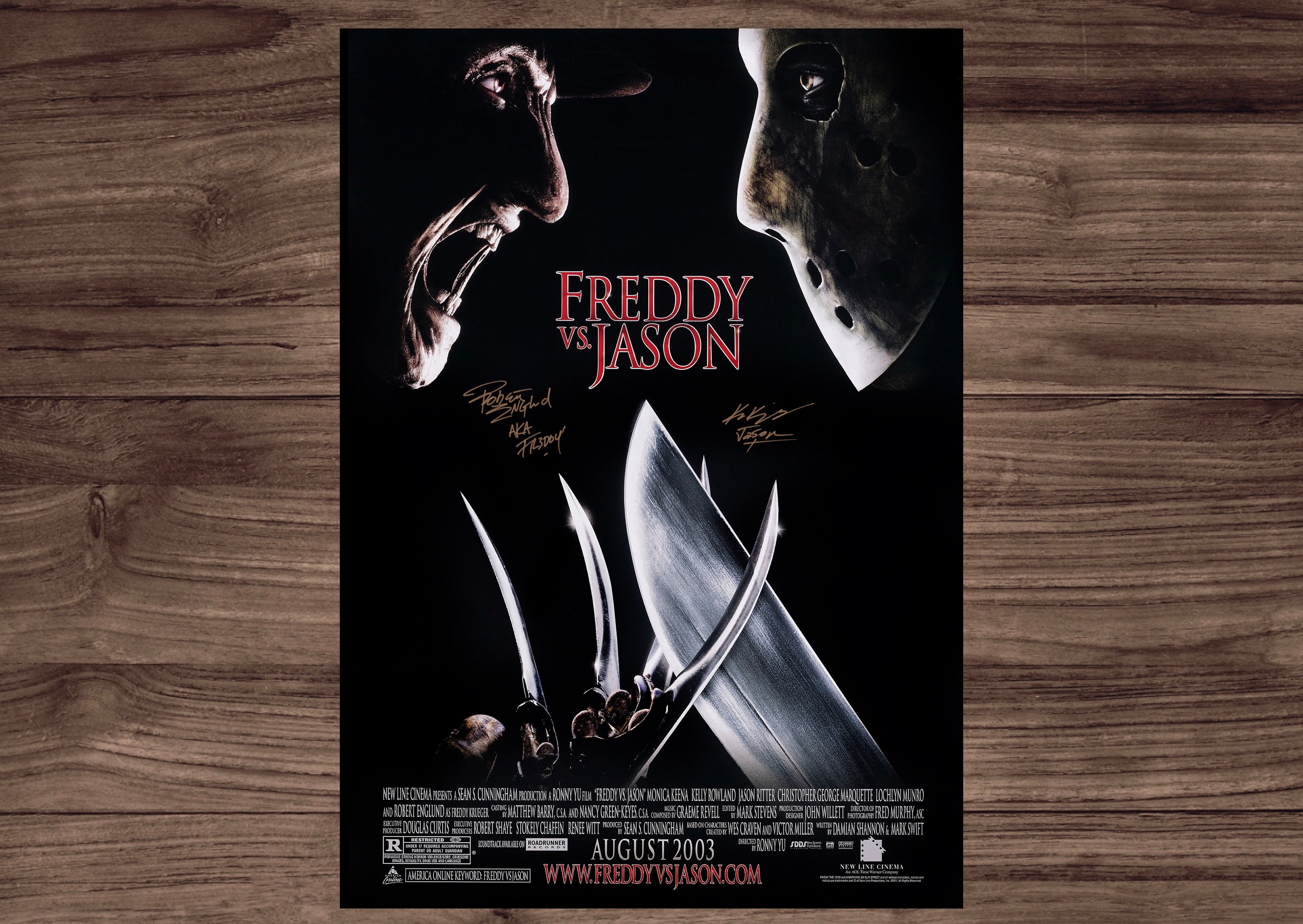 FREDDY VS. JASON Hand Signed Autograph Movie Poster - Etsy