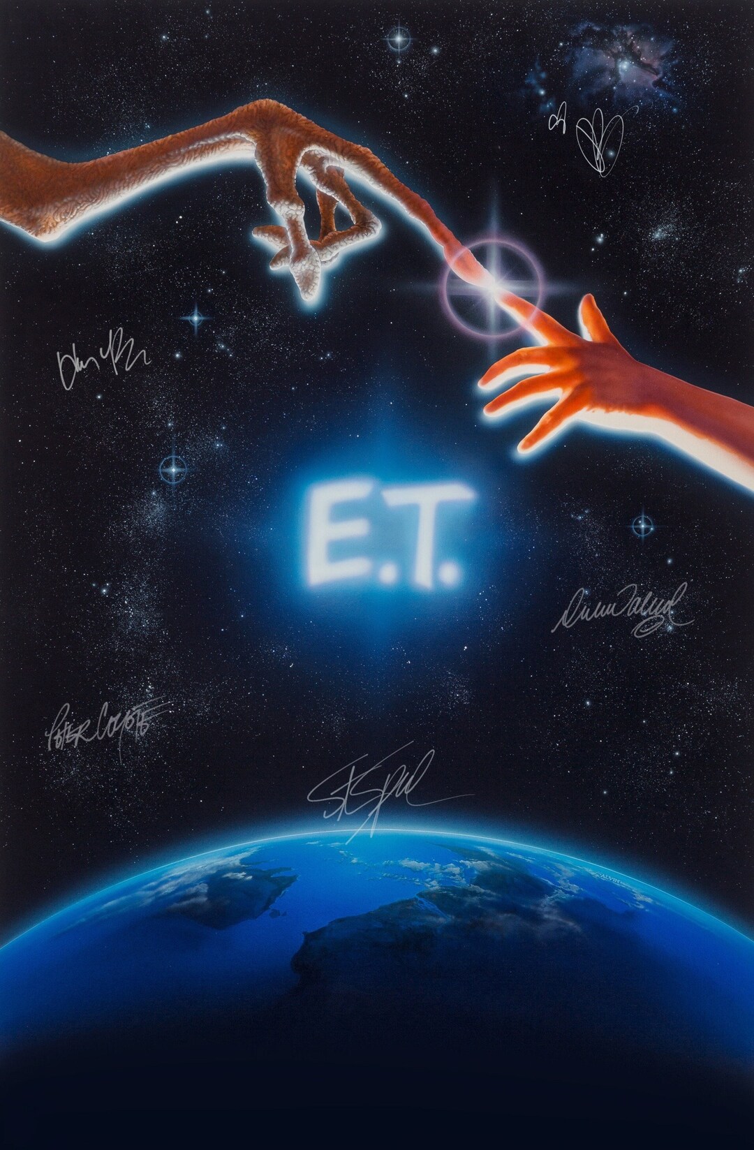 E.T. the Extra-terrestrial Hand Signed Movie Poster - Etsy