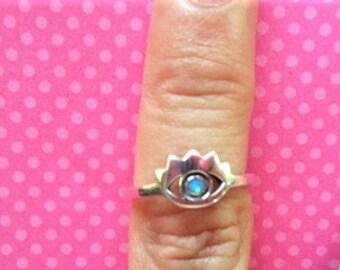 Evil Eye Rose Gold Crystal Sterling Silver Toe Ring - Etsy