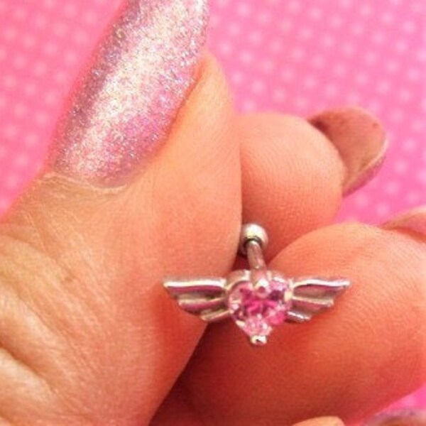Angel Heart Wing Earrings - Etsy