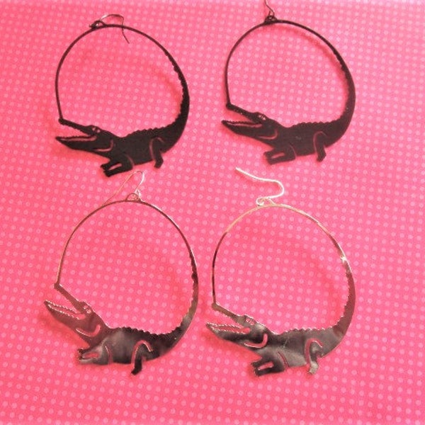 Alligator Earrings - Etsy