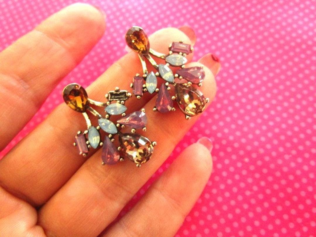 Crystal Stone Victorian Ear Jackets - Etsy
