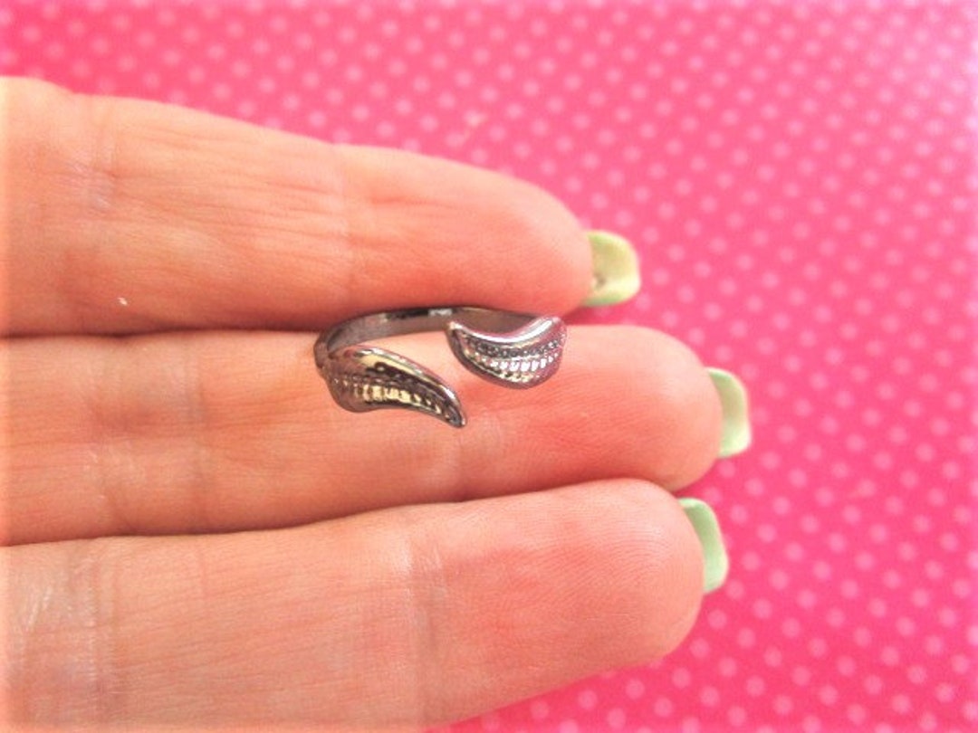 Leaf Rose Gold Black Toe Rings - Etsy